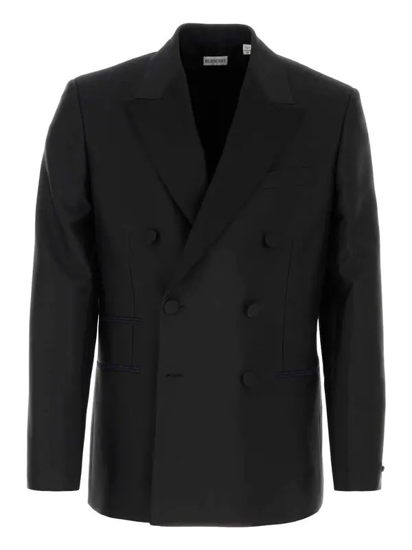 Burberry Wool Blend Blazer - Black