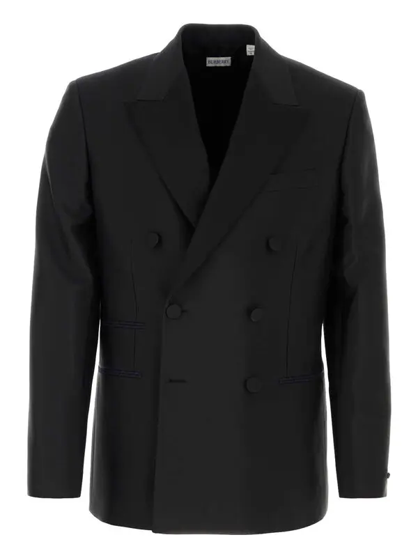 Burberry Wool Blend Blazer - Black