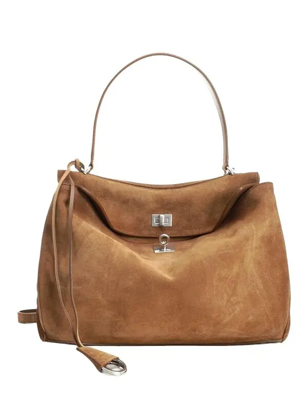 Balenciaga Rodeo Suede Bag - Brown