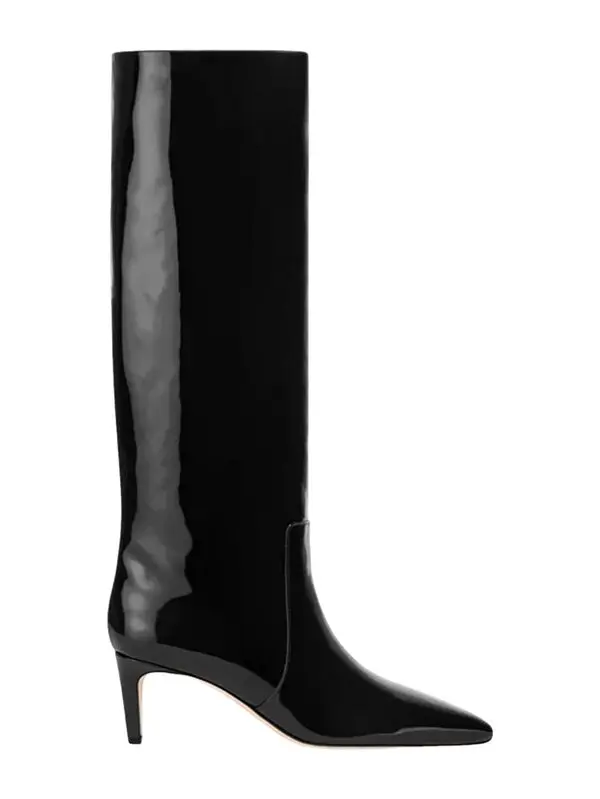 Paris Texas Patent Leather Stiletto Boots - Black