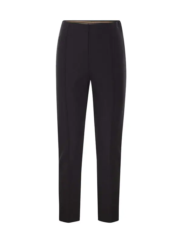 Max Mara Pergola Slim Fit Trousers - Black