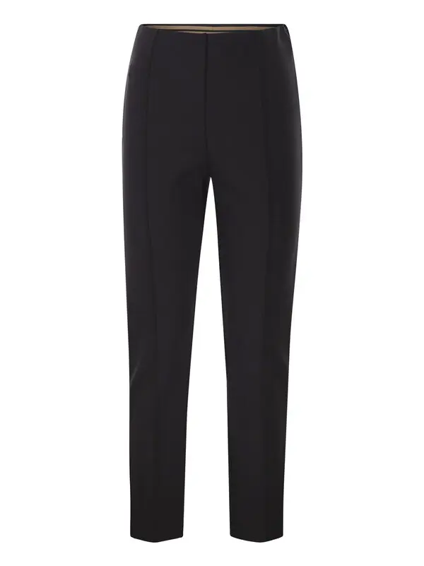 Max Mara Pergola Slim Fit Trousers - Black