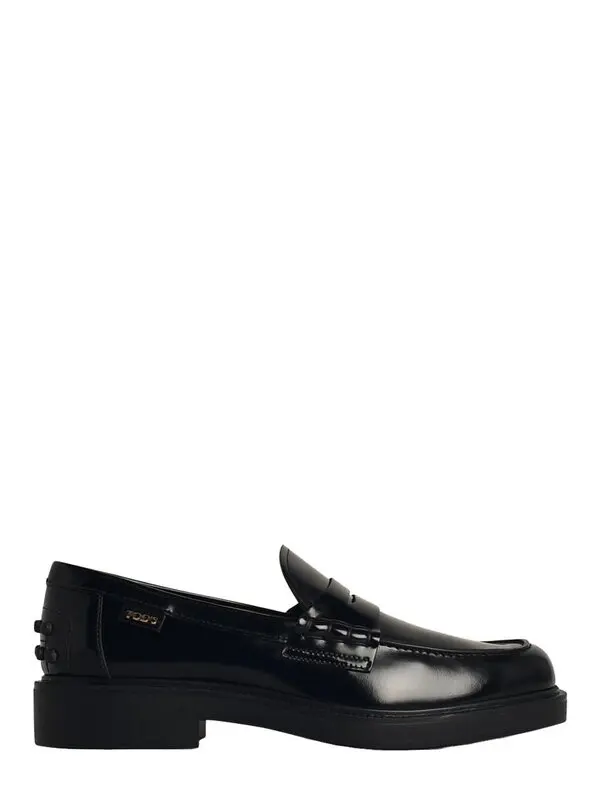 TOD'S Leather Loafers - Black
