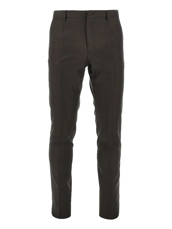 Dolce & Gabbana Virgin Wool Twill Tailored Pants - Brown