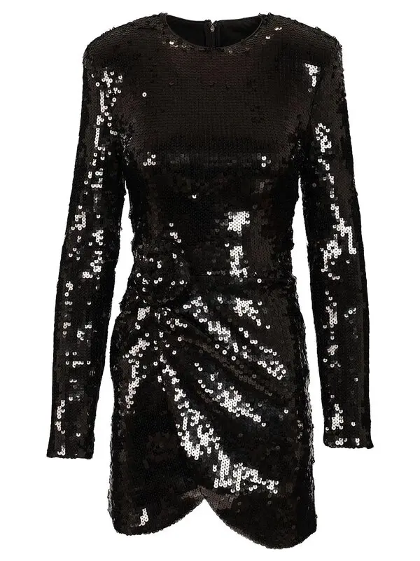 ROTATE BY BIRGER CHRISTENSEN Sequins Mini Dress - Black
