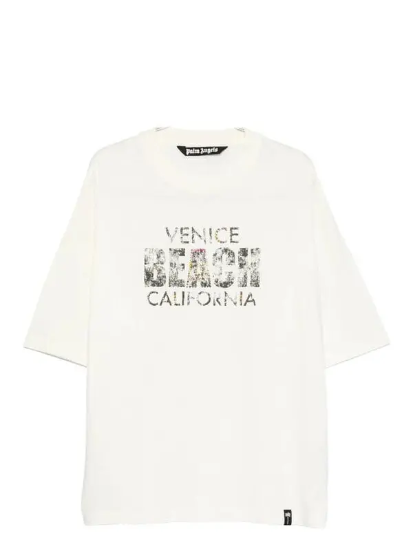 Palm Angels Neutrals T-shirts & Vests T-shirts - Cream