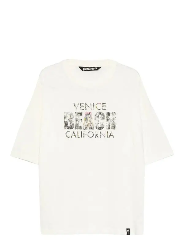 Palm Angels Neutrals T-shirts & Vests T-shirts - Cream