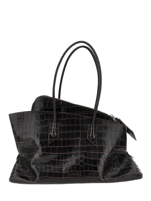 Attico Leather Medium "la Passeggiata" Bag - Brown