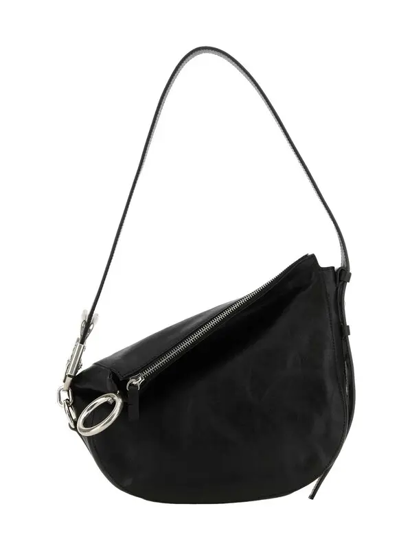 Burberry Leather Knight Small Shoulder Bag - Black