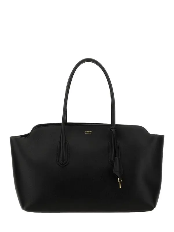 TOM FORD Leather Tote Bag - Black