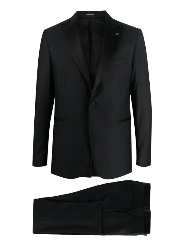 Tagliatore Wool Tuxedo - Black