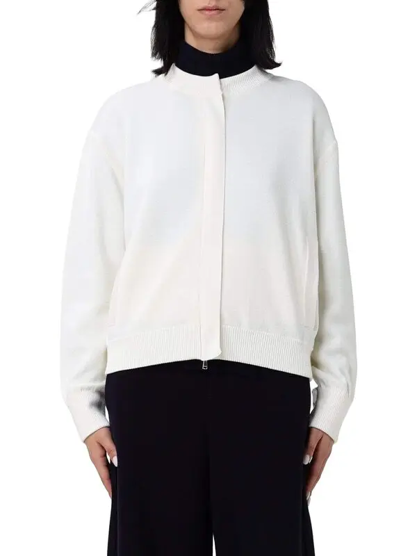 Max Mara Pearl Zip Up Cardigan - Cream