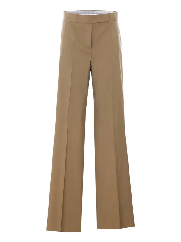 Max Mara Virgin Wool Flare Trousers - Green