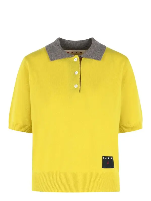 Marni Cashmere Polo Shirt - Yellow