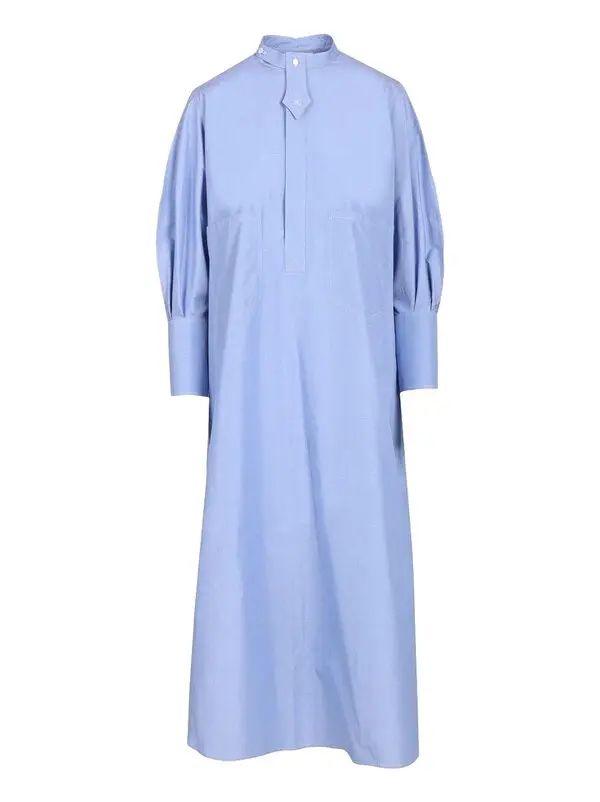 Celine Cotton Poplin Shirt Dress - Blue