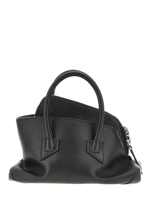 Attico Leather Mini La Passeggiata Bag - Black