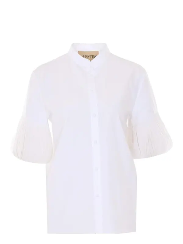 Valentino Garavani Embroidered Puffed Sleeve Shirt - White