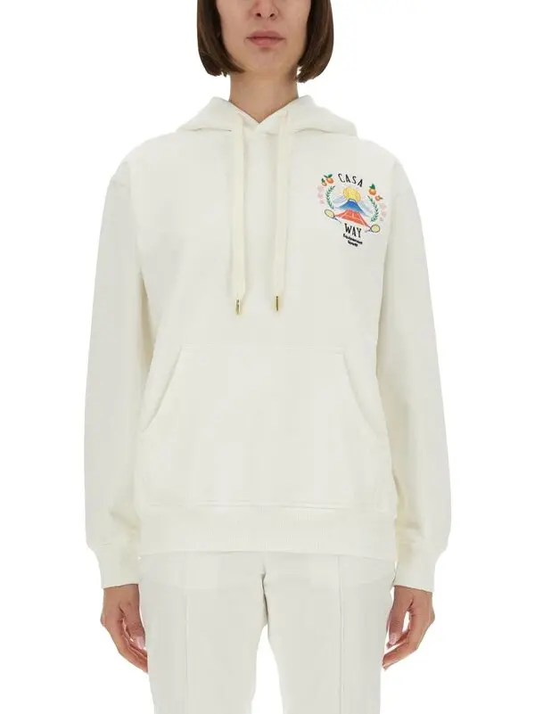 Casablanca Casaway Mountain Sweatshirt - Cream