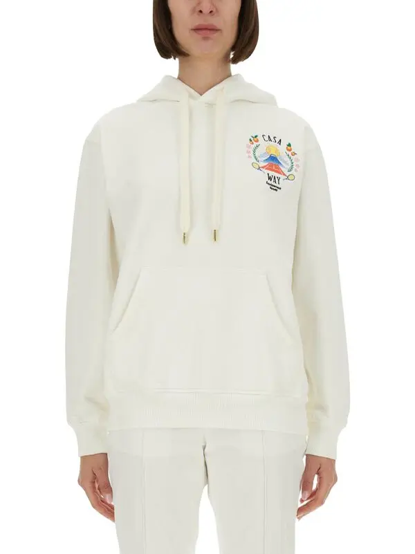 Casablanca Casaway Mountain Sweatshirt - Cream