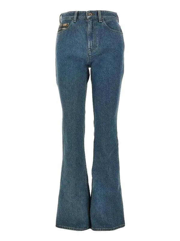 Burberry Stretch Denim Bootcut Jeans - Blue
