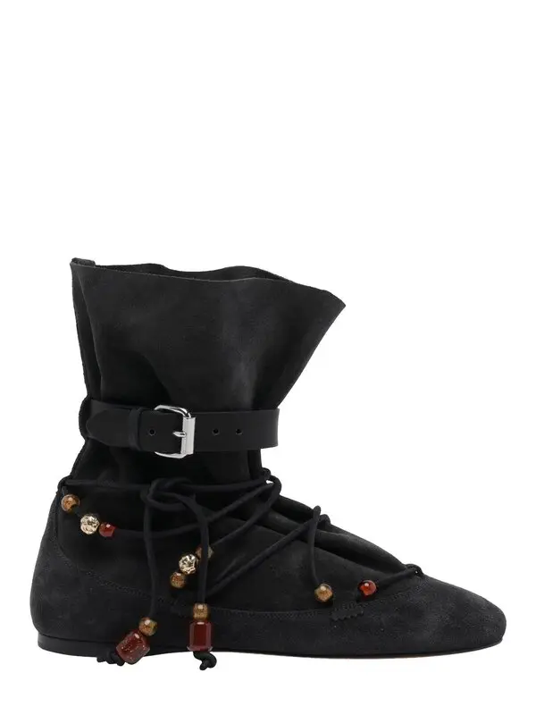 Isabel Marant Étoile Letiz Suede Booties - Black