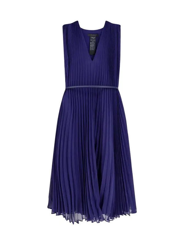 Max Mara Long Dress With Belt - Multicolor