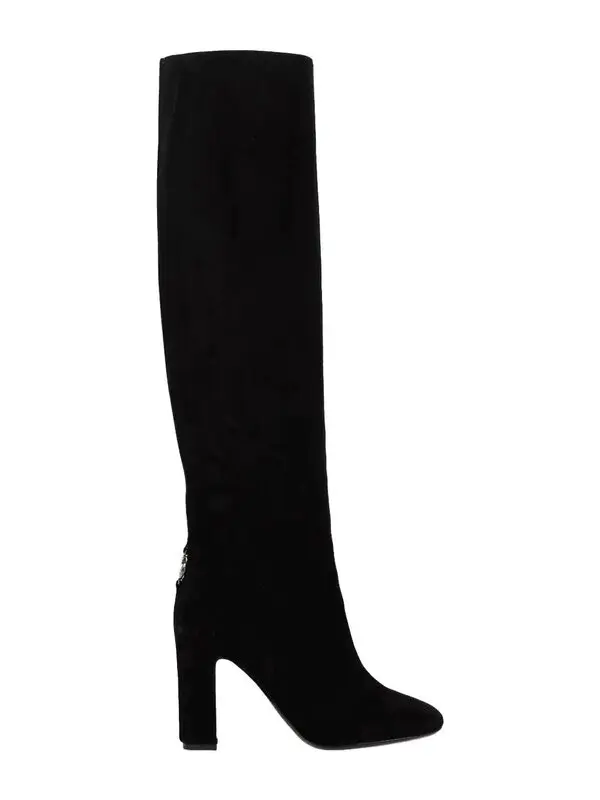 Dolce & Gabbana Chain-link Boots With Block Heel - Black