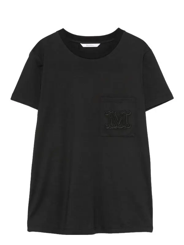 Max Mara Cotton Short Sleeve T-shirt - Black