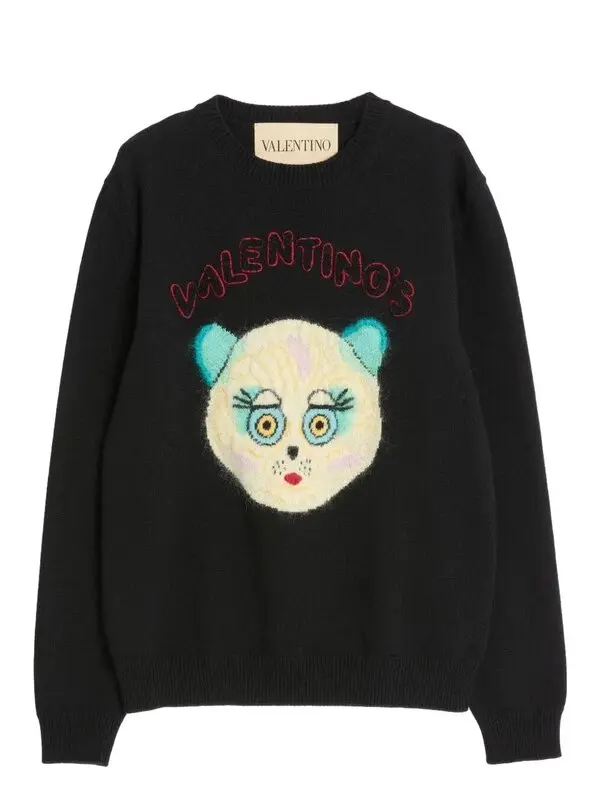 Valentino Garavani Le Chat De La Maison Cotton Sweater - Multicolor