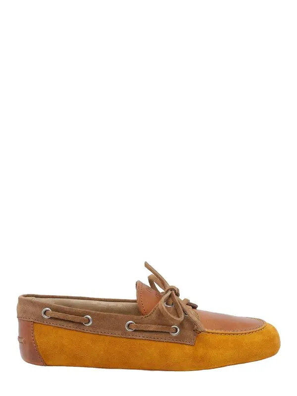 Miu Miu Suede-wrapped Loafing Moccasin - Brown