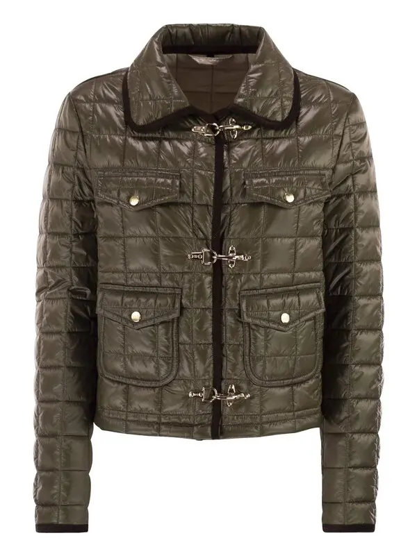 FAY Technical Checkered Fabric 3 Hooks Jacket - Multicolor