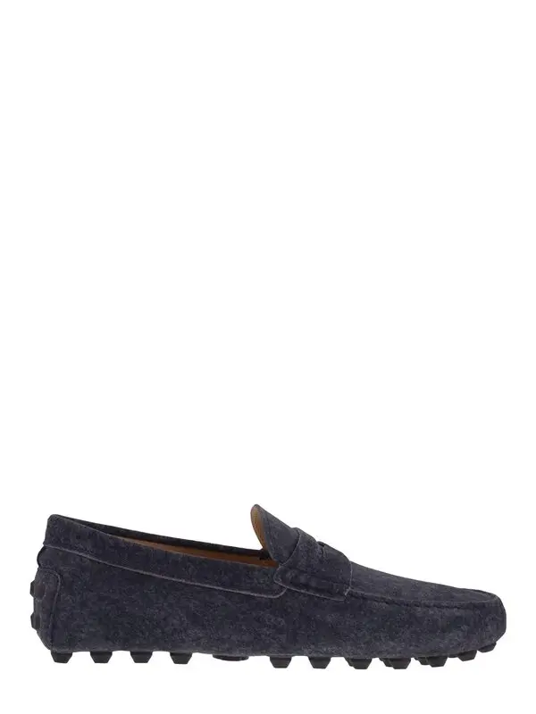 TOD'S Gommino Bubble Sole In Suede Leather - Blue