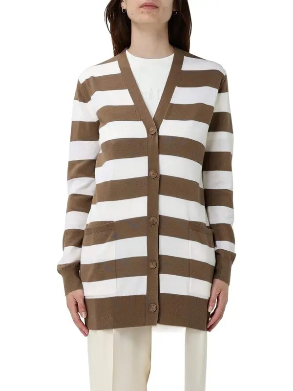 Max Mara Striped Cardigan - Brown