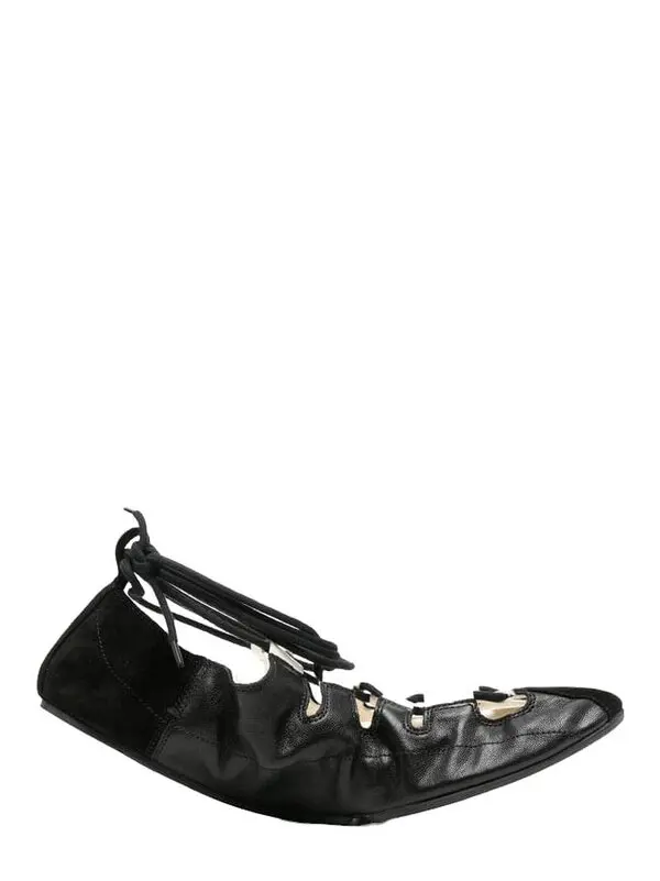 Alaïa Leather Ballet Flats - Black