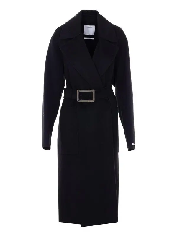 Sportmax Cose Wool Robe Coat - Black