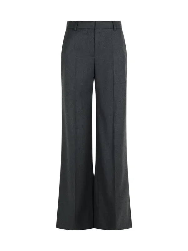 Stella McCartney Flare' Grey Wool Pants Cenere - Gray