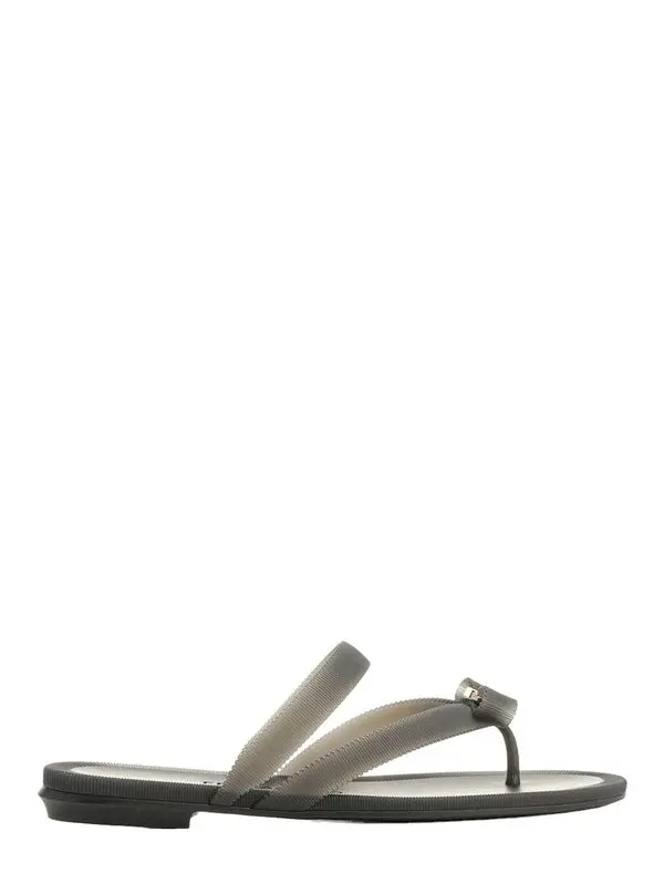 FERRAGAMO Vara Flip-flops With Jelly Bow - Black