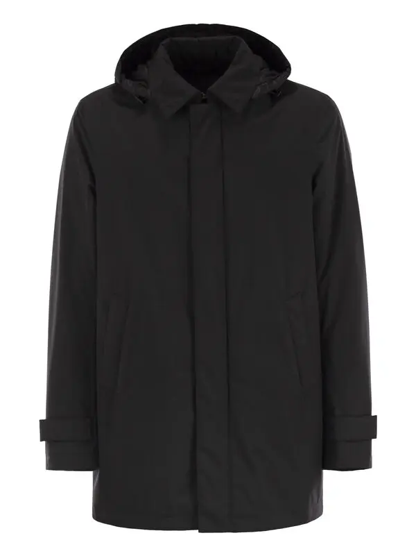 Herno Waterproof 2-layer Fabric Jacket - Black