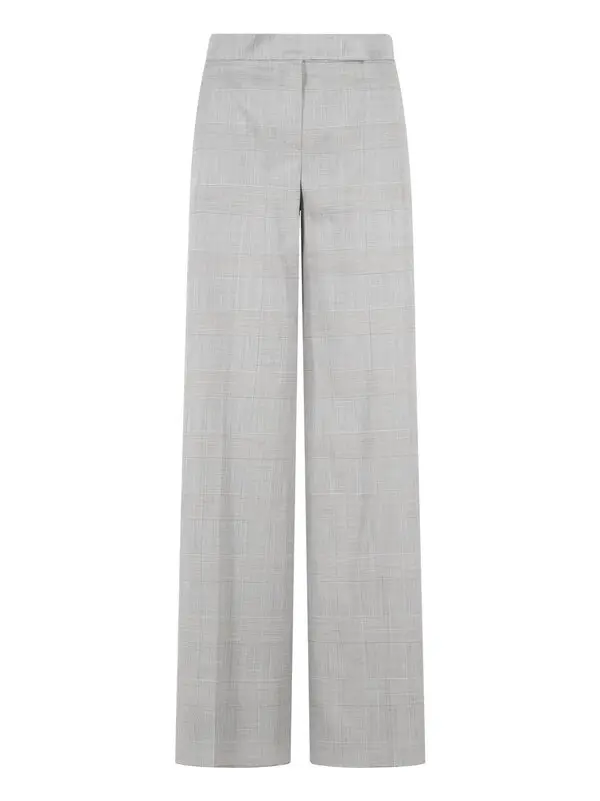 Max Mara Prince Of Wales Wool Trousers - Green