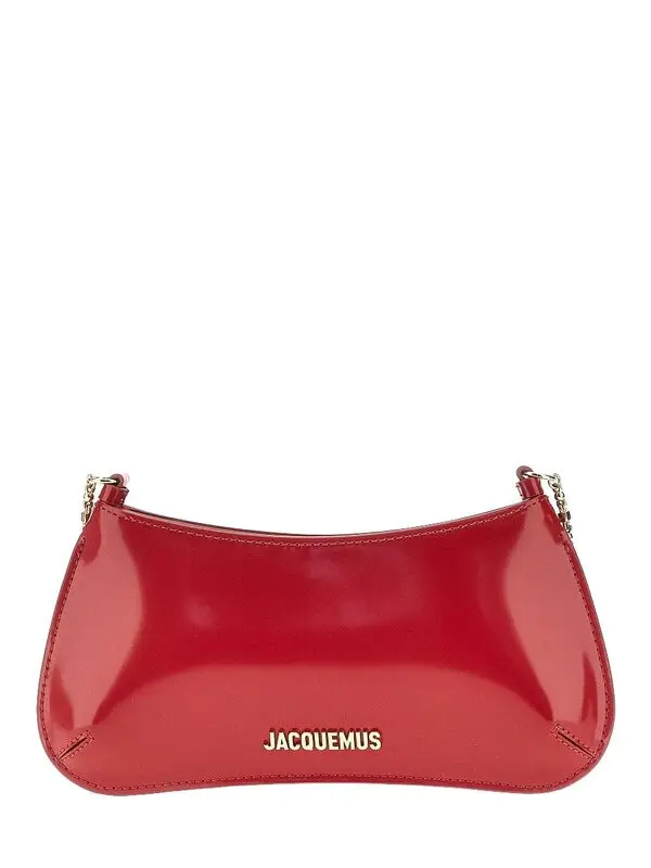 Jacquemus Small Bisou Chaine Leather Bag - Red