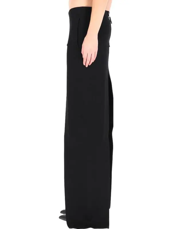 Rick Owens Long Skirt With Center Slits - Black