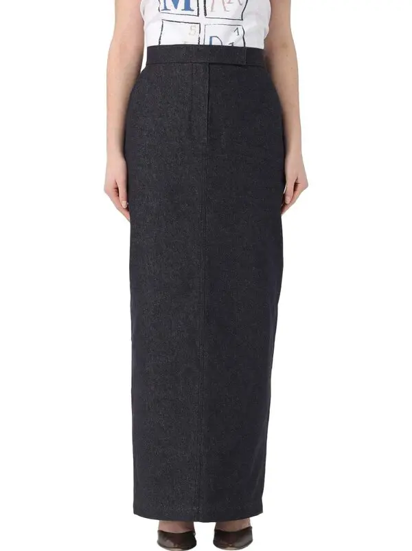 Max Mara Denim Maxi Skirt - Blue