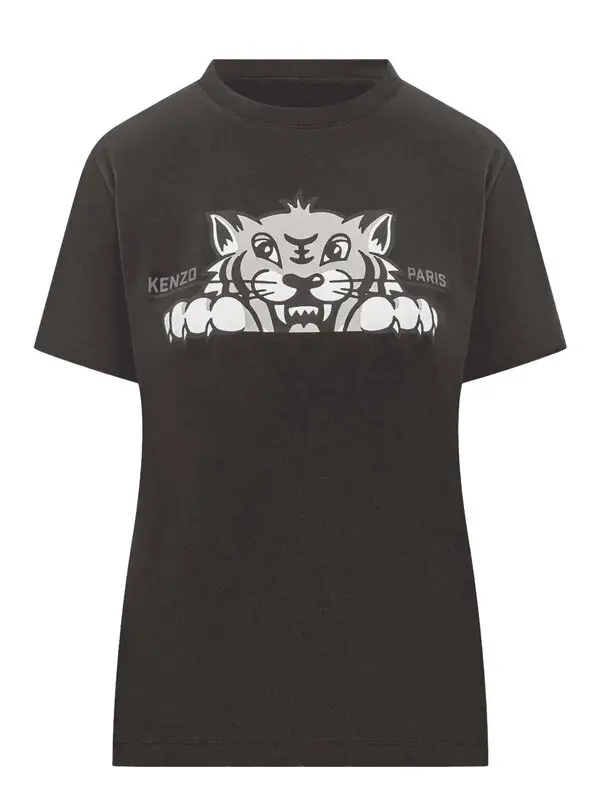Kenzo Tiger Print T-shirt - Black