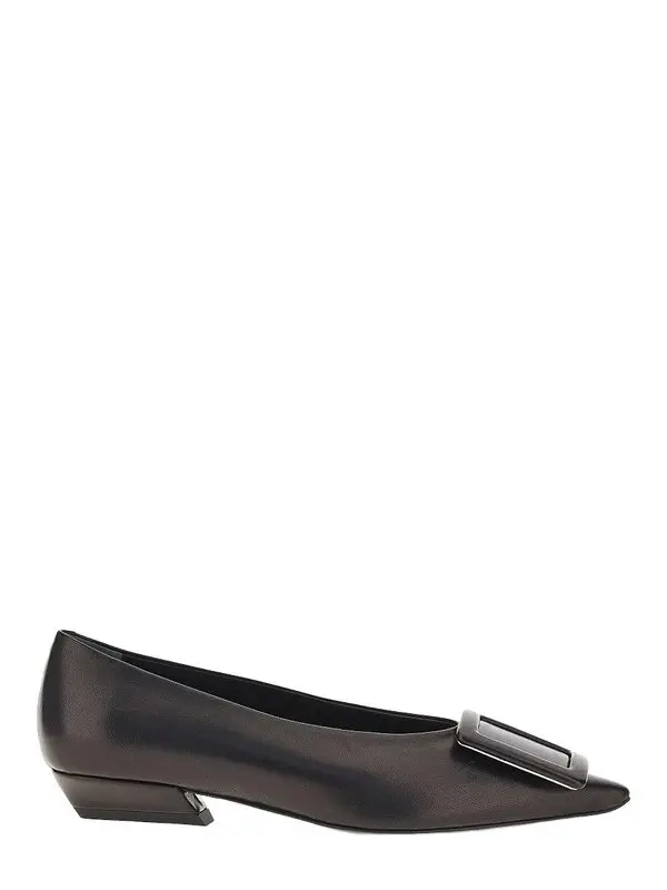 ROGER VIVIER Nappa Leather Viv In The City Ballerinas - Black