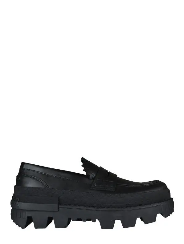 Moncler Maxence Leather Loafers - Black