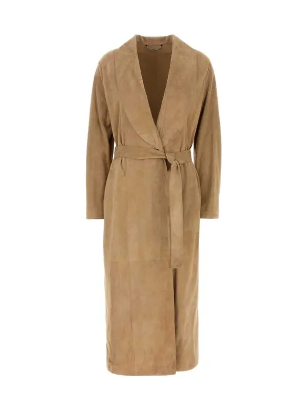 Fendi Suede Coat - Brown