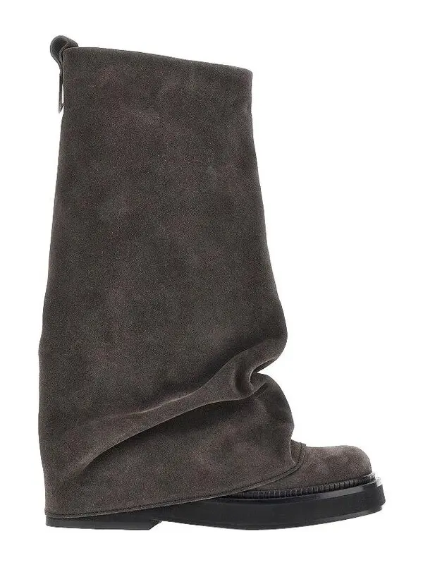 Attico Robin' Suede Leather Boots - Gray
