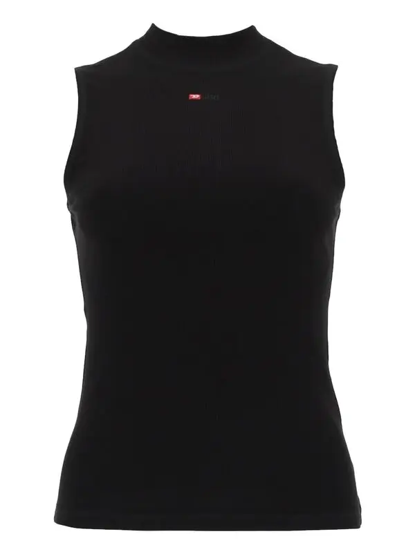 DIESEL® Mock Neck Sleeveless Top - Black