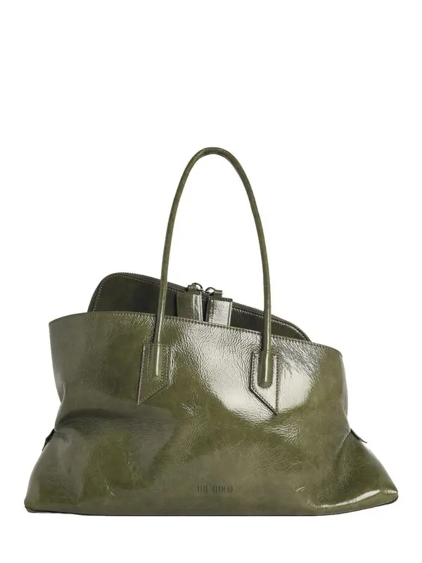 Attico Medium 'la Passeggiata' Leather Bag - Green