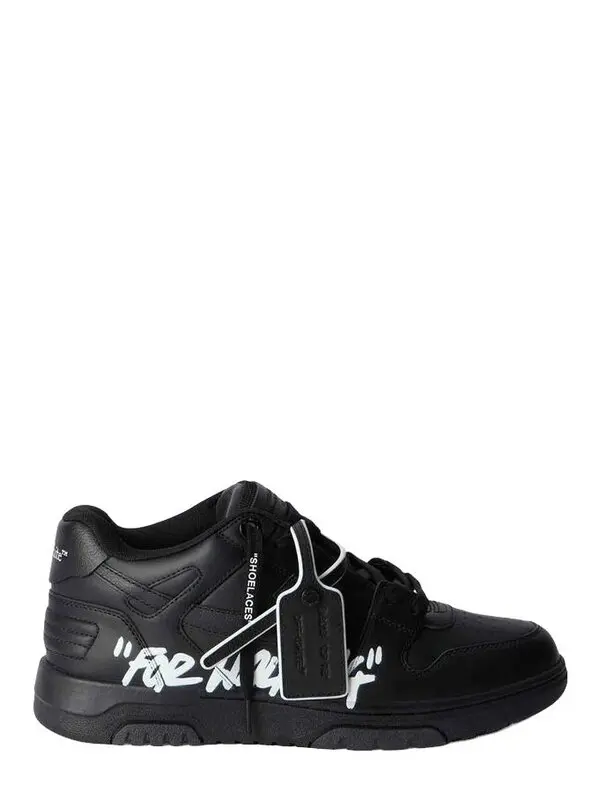 Off-White Calf Leather Low-top Sneakers - Black